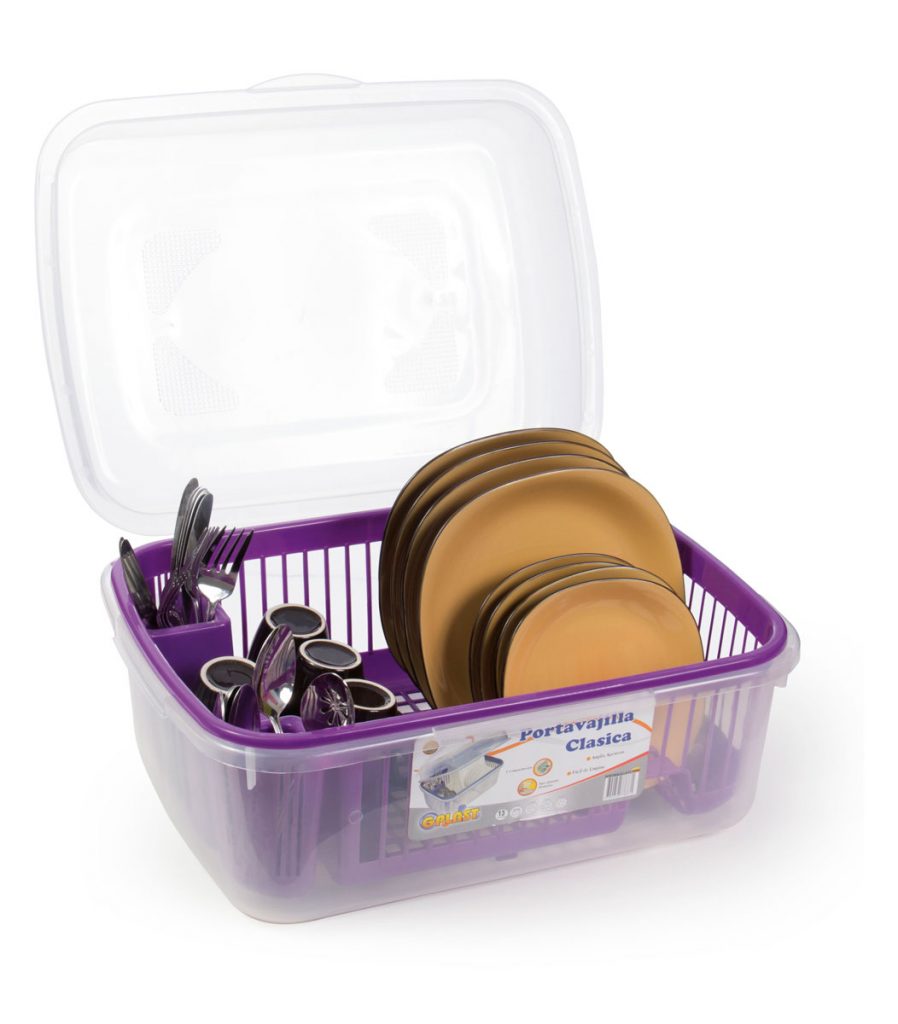 PORTA VAJILLA CLASICO CON TAPA – Cristaleria La Mejor